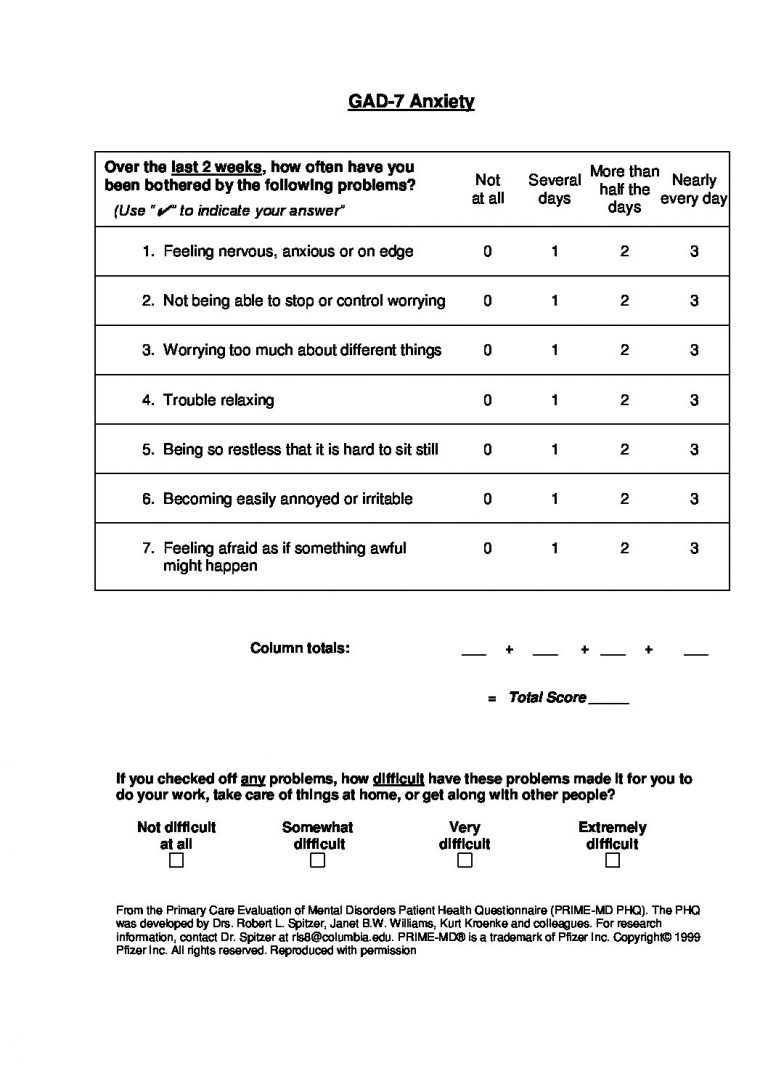 Anxiety And Depression Questionnaire Renee Norris Counselling Anxiety And Depression Questionnaire Renee Norris Counselling