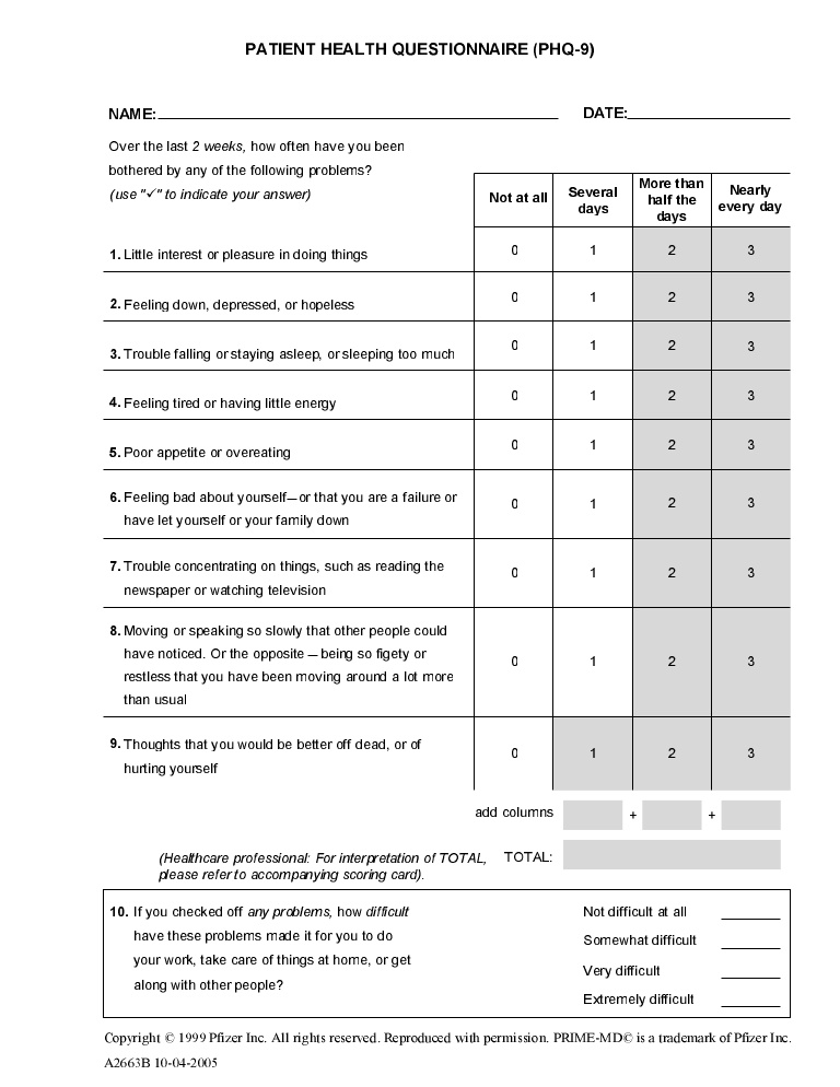 Gad 7 Printable